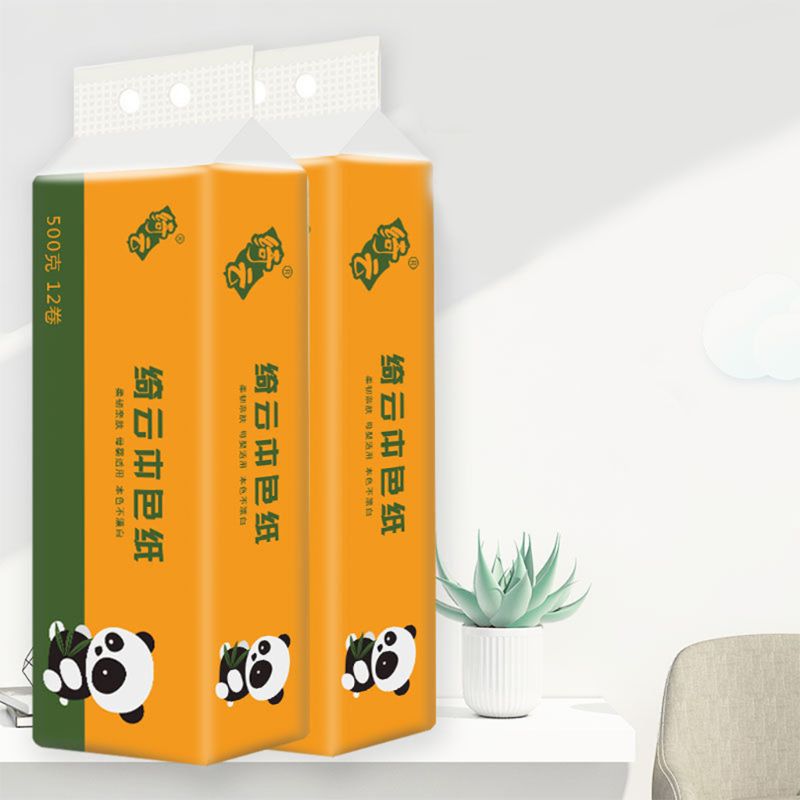 12 Rolls Natural Bamboo Pulp Roll Paper Toilet Pap... – Vicedeal