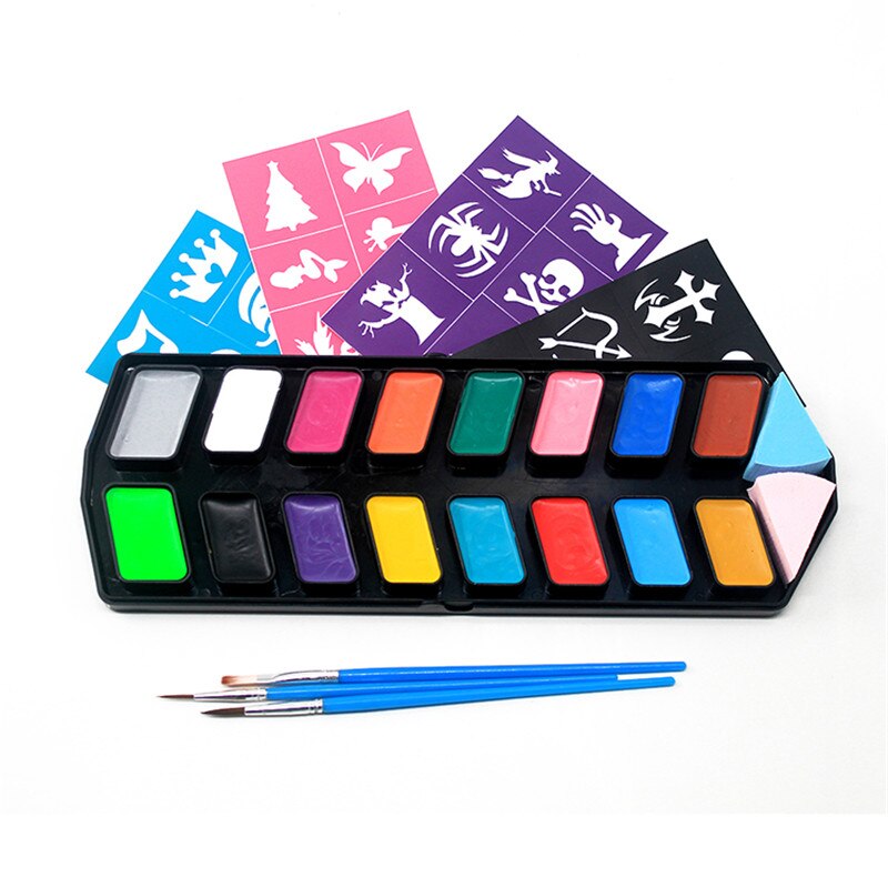 16 - Color Body Painting Set With Tools – Grandado