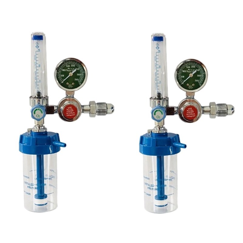 2Pcs Oxygen Pressure Regulator Inhalator Gauge O2 ... – Grandado