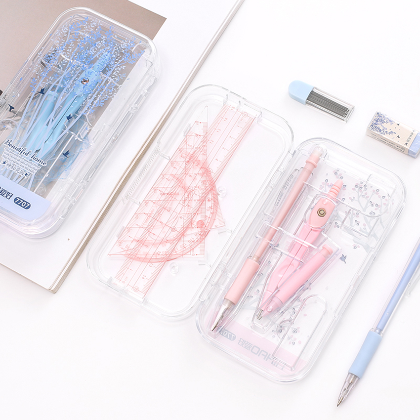 Cute Kawaii Aihao Geometric Brass Compass Math Set... – Grandado