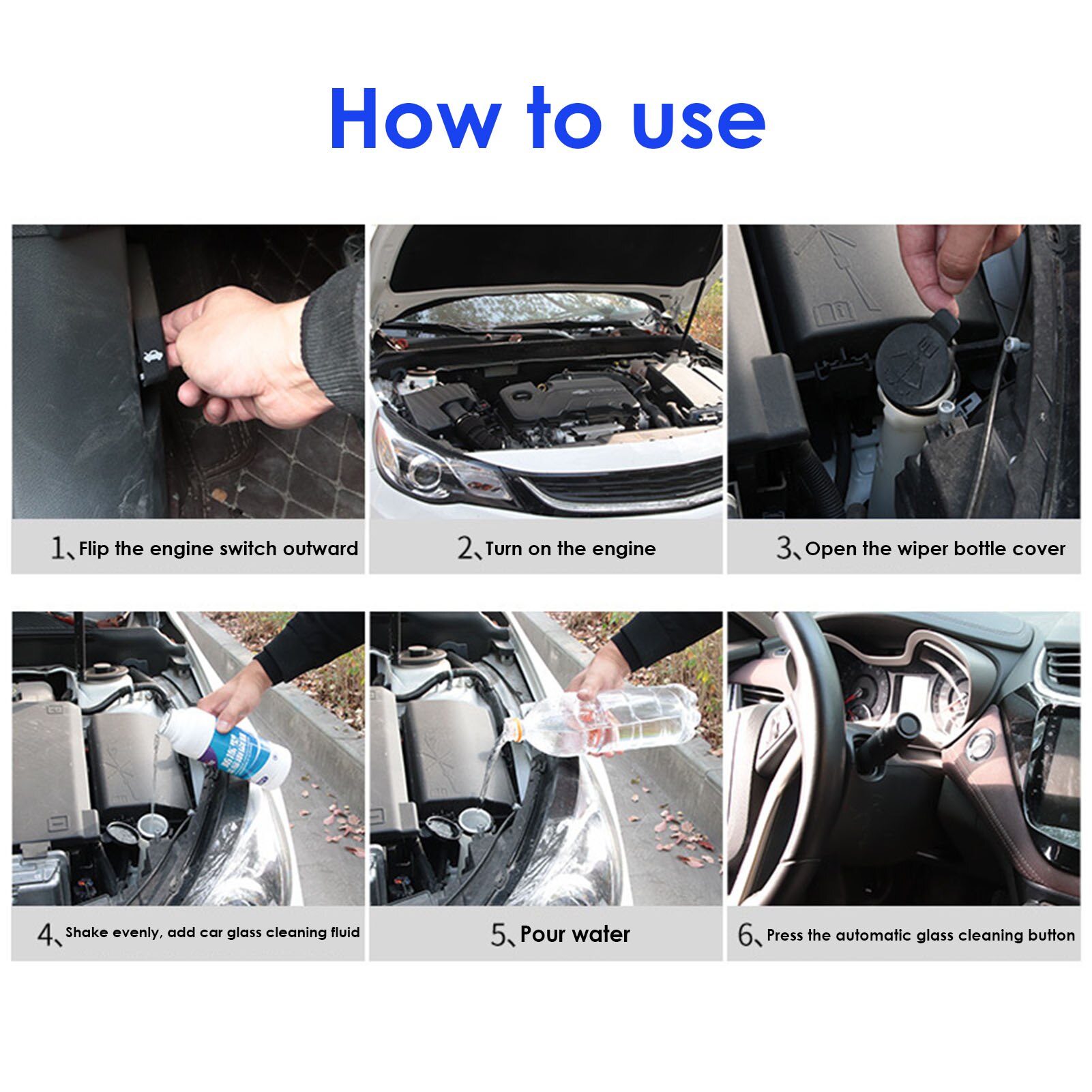 200ML Car Wiper Water Anti-freezing Car Glass Clea... – Grandado