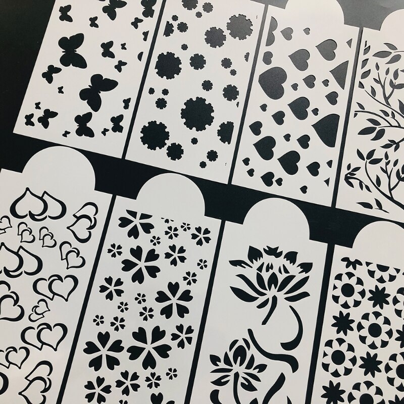 10pcs DIY Heart Rose Drawing Stencils Templates Em... – Grandado