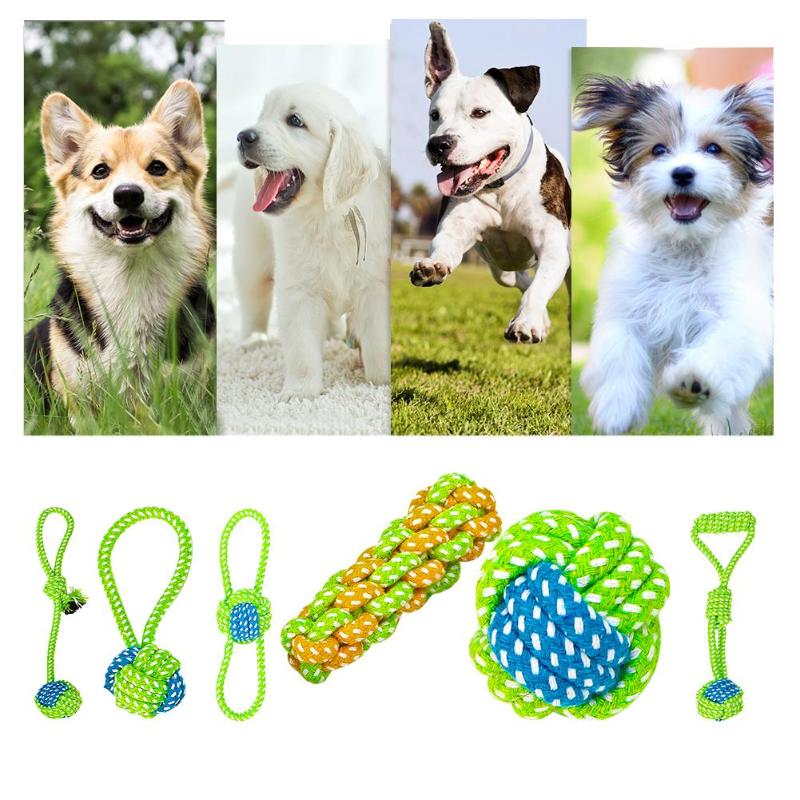 Funny Pet Dog Cat Toys Rope Playing Ball Chew Bite... – Vicedeal