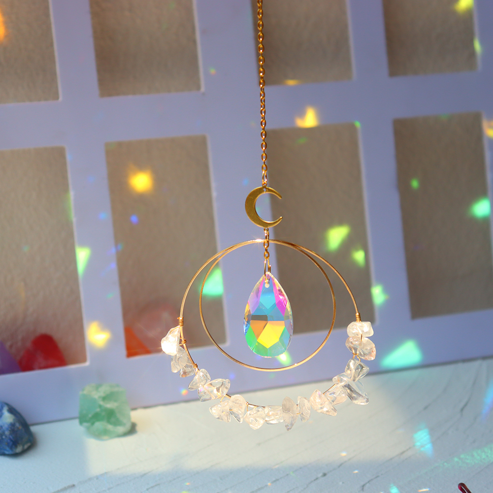 1 Pc Crystal Zon Licht Prisma Wind Chime Moon Star... – Vicedeal