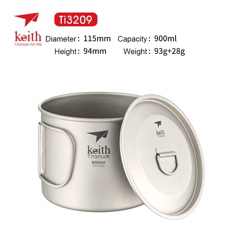 Keith Titanium Cup with Folding Handle Camping Out... – Vicedeal