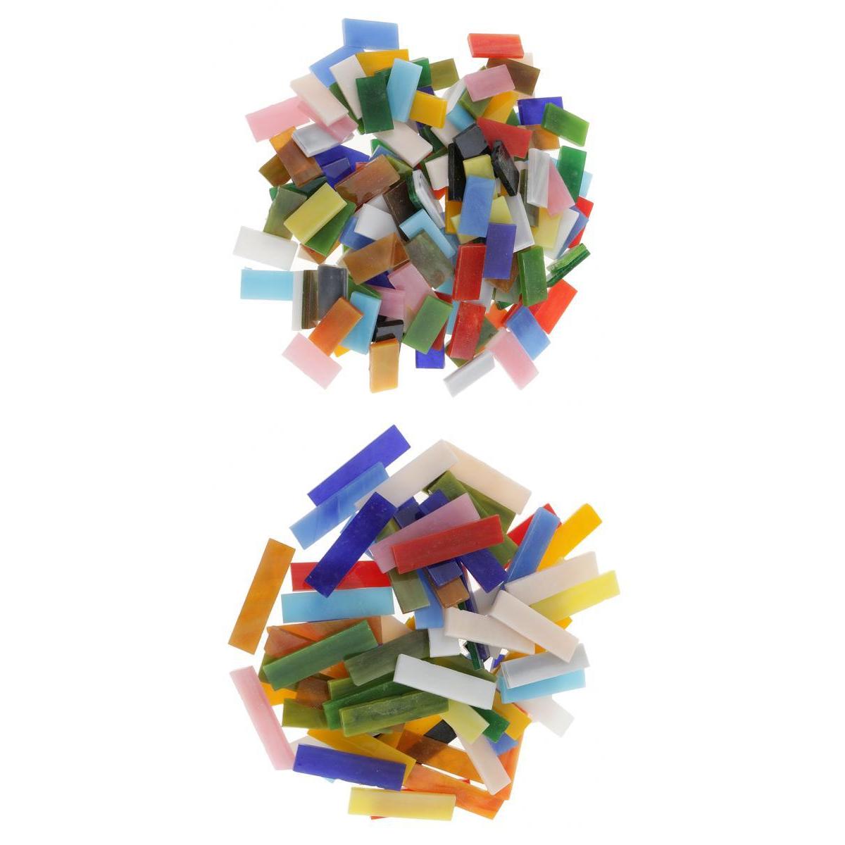 220pcs Mixed Color and Size Rectangle Vitreous Gla... – Vicedeal