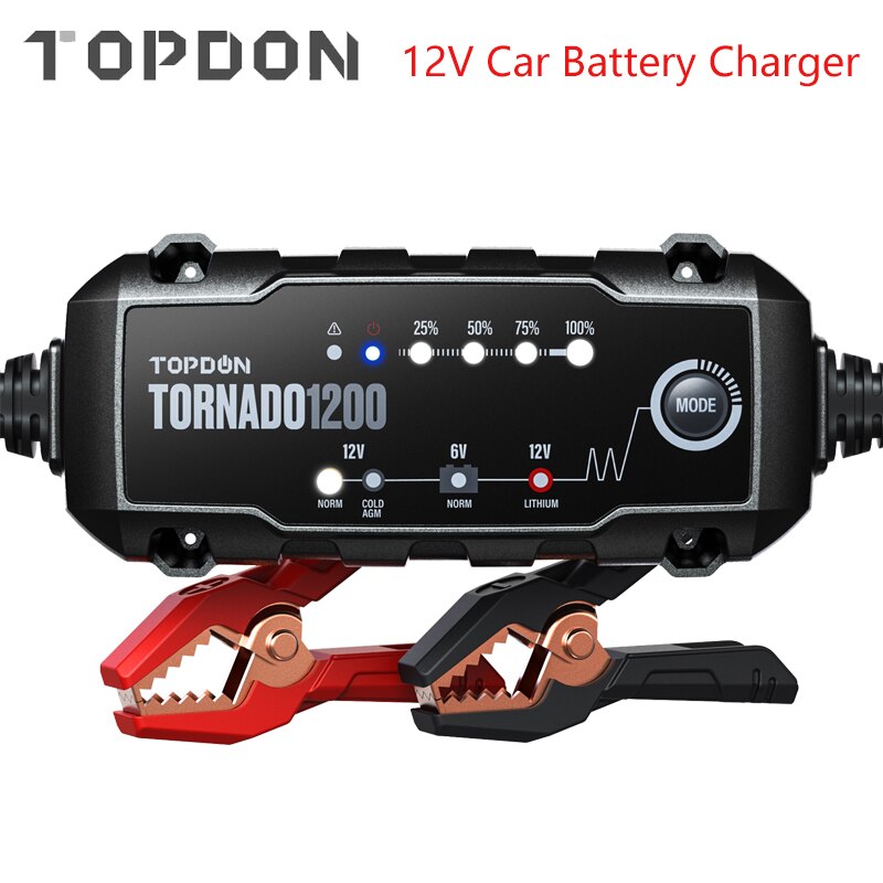 Topdon T1200 Auto Batterij Oplader 6V 12V Automati... – Grandado