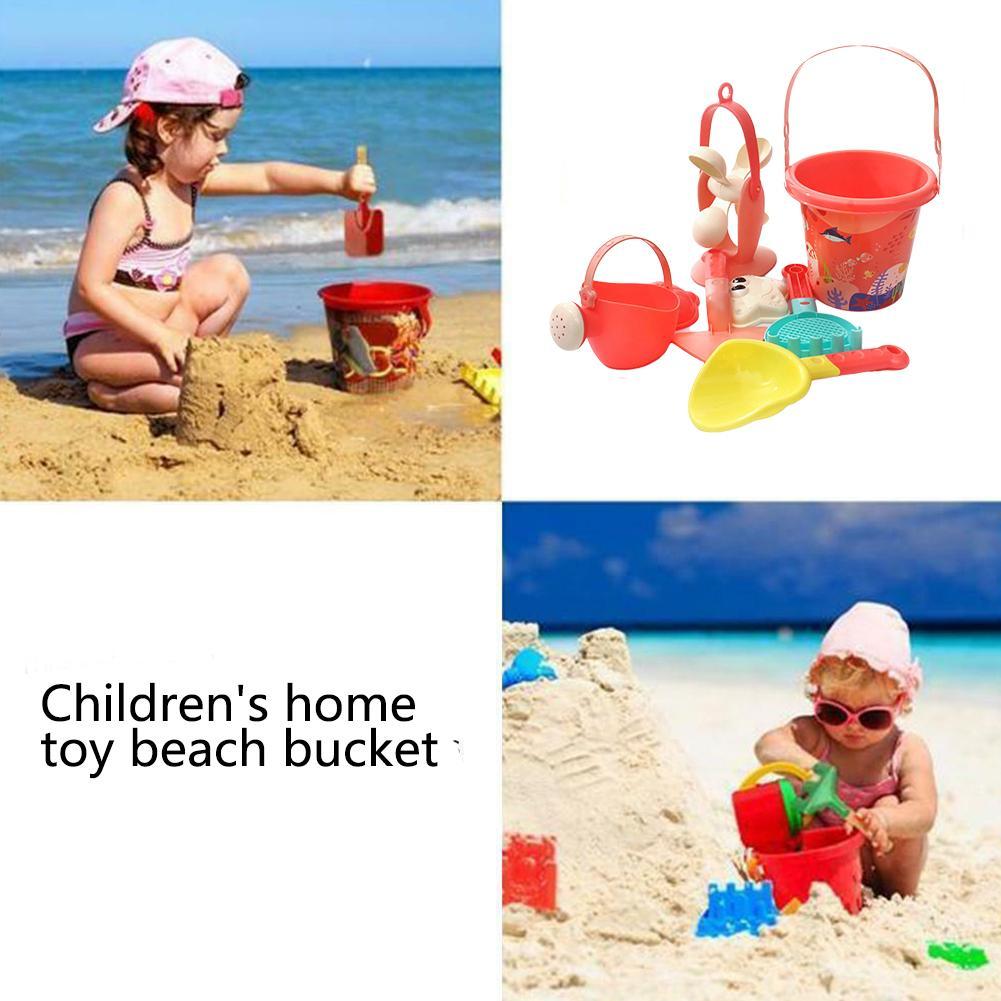 8Pcs Beach Bucket Sand Set Sand Sandpit Seaside Sh... – Grandado