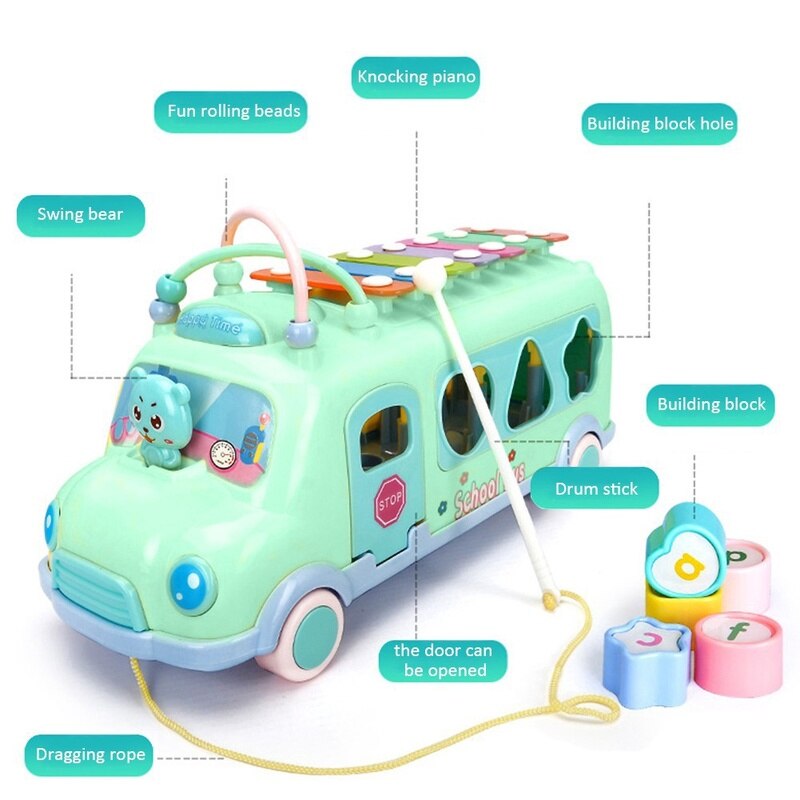 Percussion Piano Bus Multifunctional Shape Matchin... – Grandado