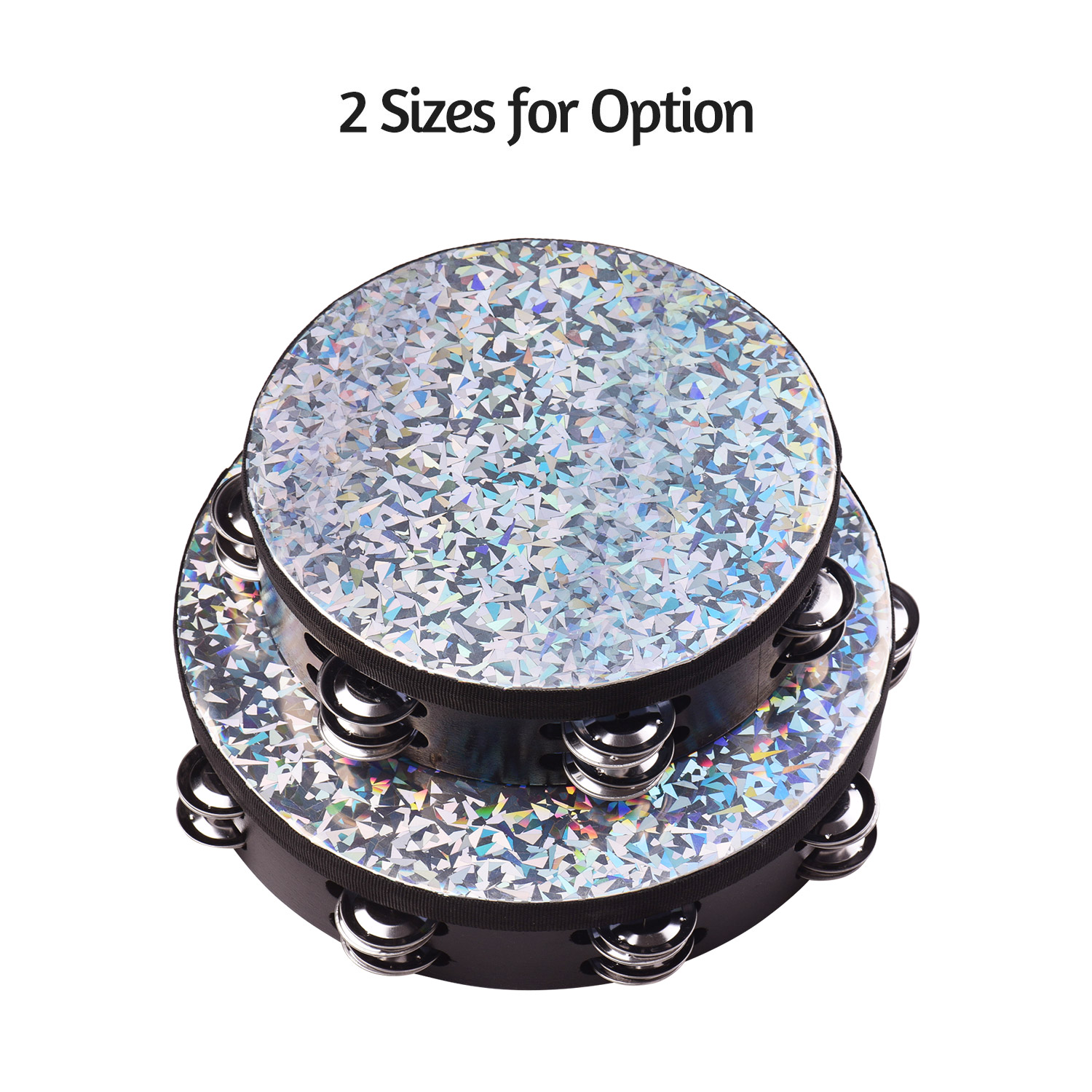 8/10Inch Wooden Radiant Tambourine Handbell Hand D... – Grandado