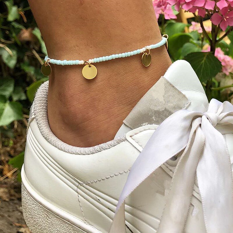 Trendy Foot Jewelry Crystal Beads Anklet Summer Ba... – Vicedeal