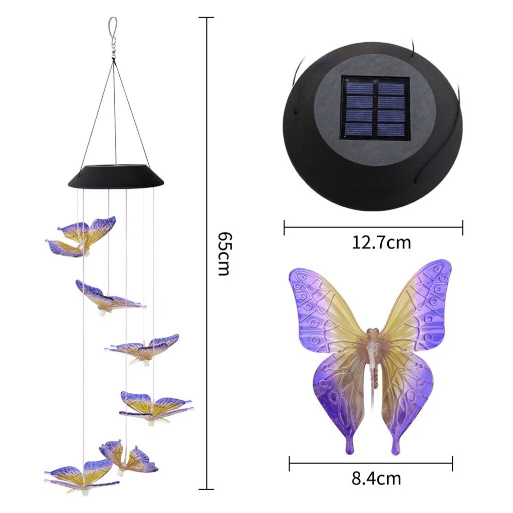 Color Changing Solar Power Wind Chime Crystal Ball... – Grandado