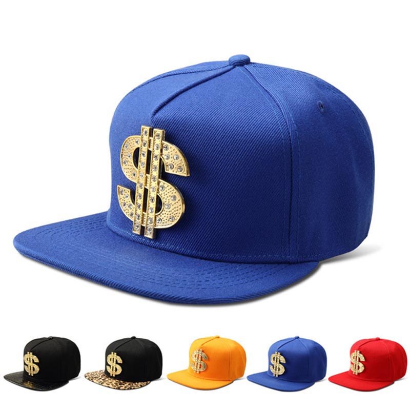 Missfox Hip Hop Us Dollars Men Hat Gold $ Letter H... – Grandado
