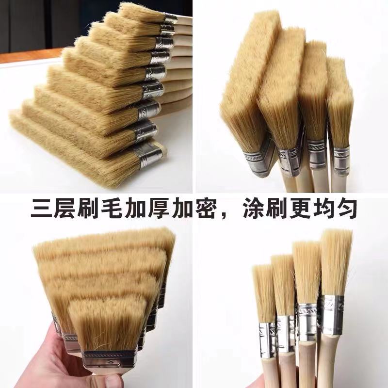 1 inch paint brush durable wooden handle bristle a... – Vicedeal