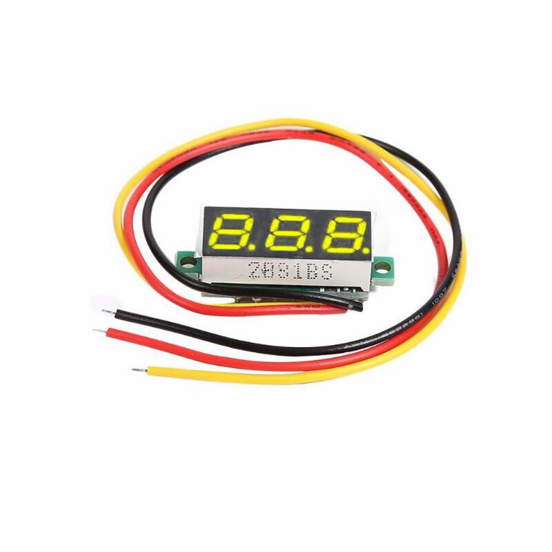 3 Wire 0.28 Inch Dc 0-100v Mini Led Display Gauge Voltage Meter ...