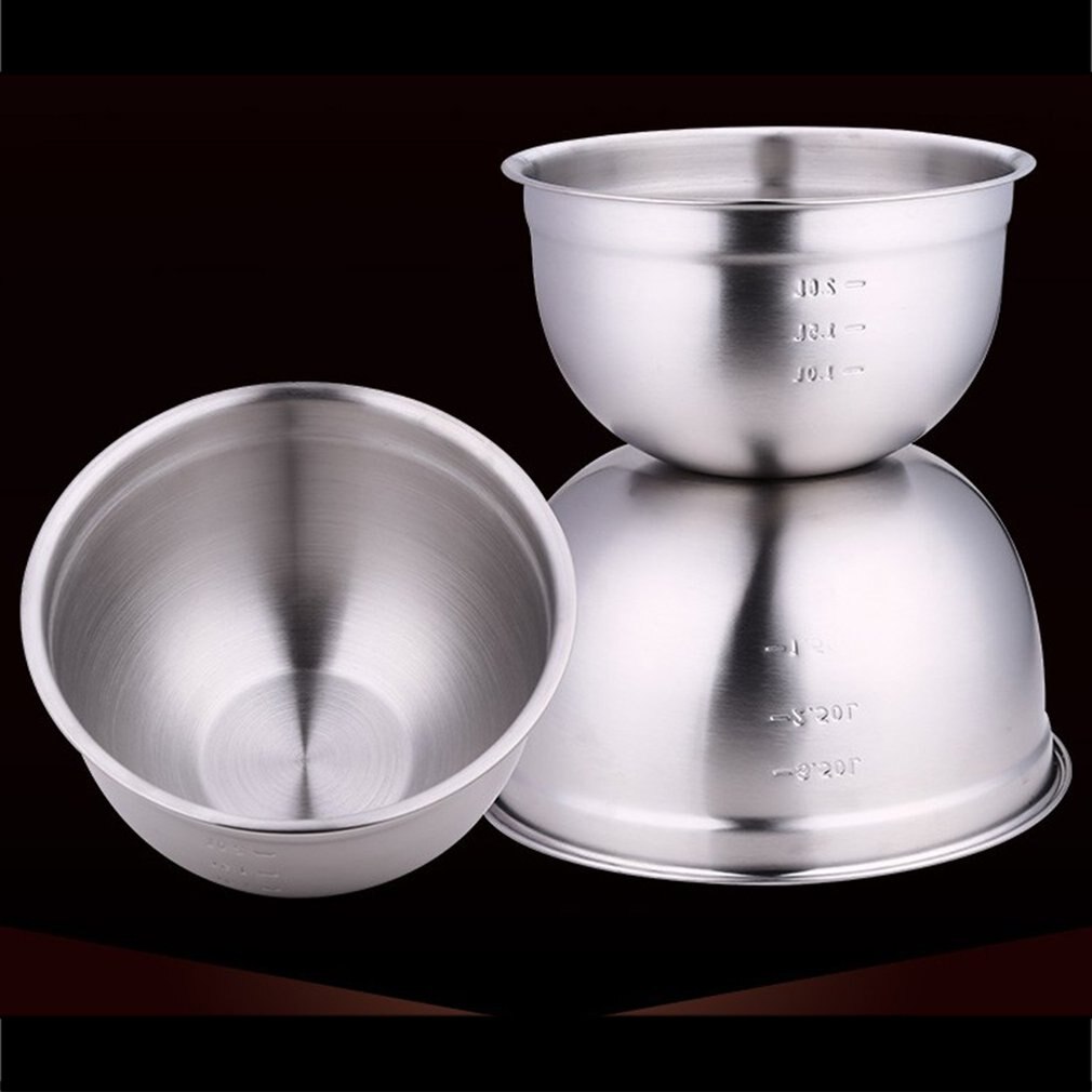 Stainless Steel Pots Egg Bowls Deepened With Scale... – Vicedeal