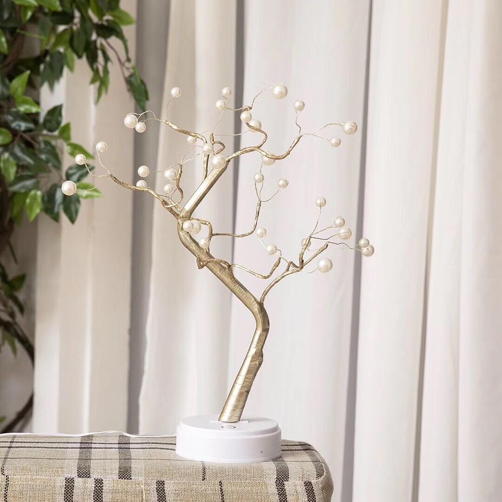 LED Night Light Mini Christmas Tree Copper Wire Ga... – Grandado