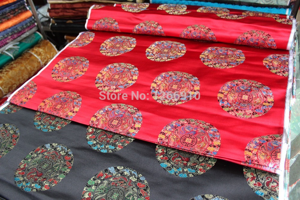 chinese silk brocade fabric cheongsam cushion red ... – Vicedeal