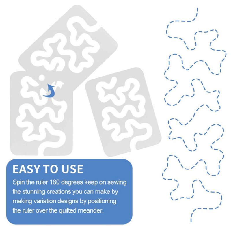 1set Free Motion Quilting Essential Template Sewin... – Grandado