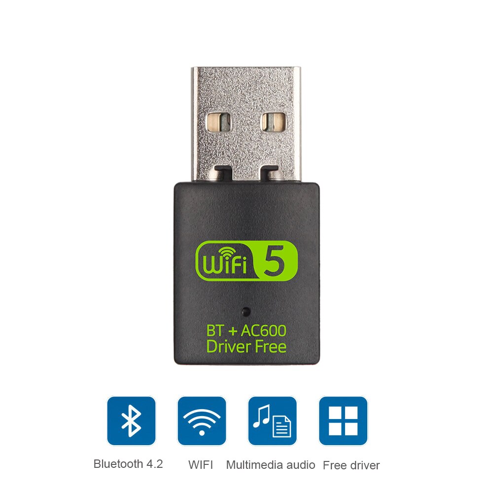 600Mbps USB WiFi Adapter WiFi Bluetooth-Compatible... – Vicedeal