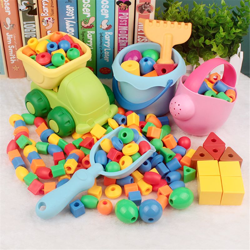 Preschool Large Lacing Beads for Kids - 50 Stringi... – Grandado