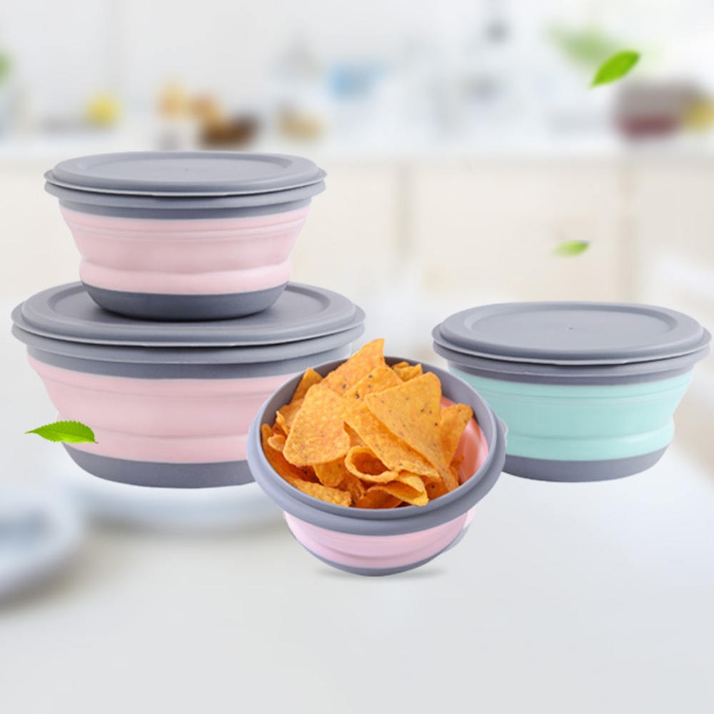 3 pcs/set Silicone Bowl Folding Bento Box Folding ... – Vicedeal