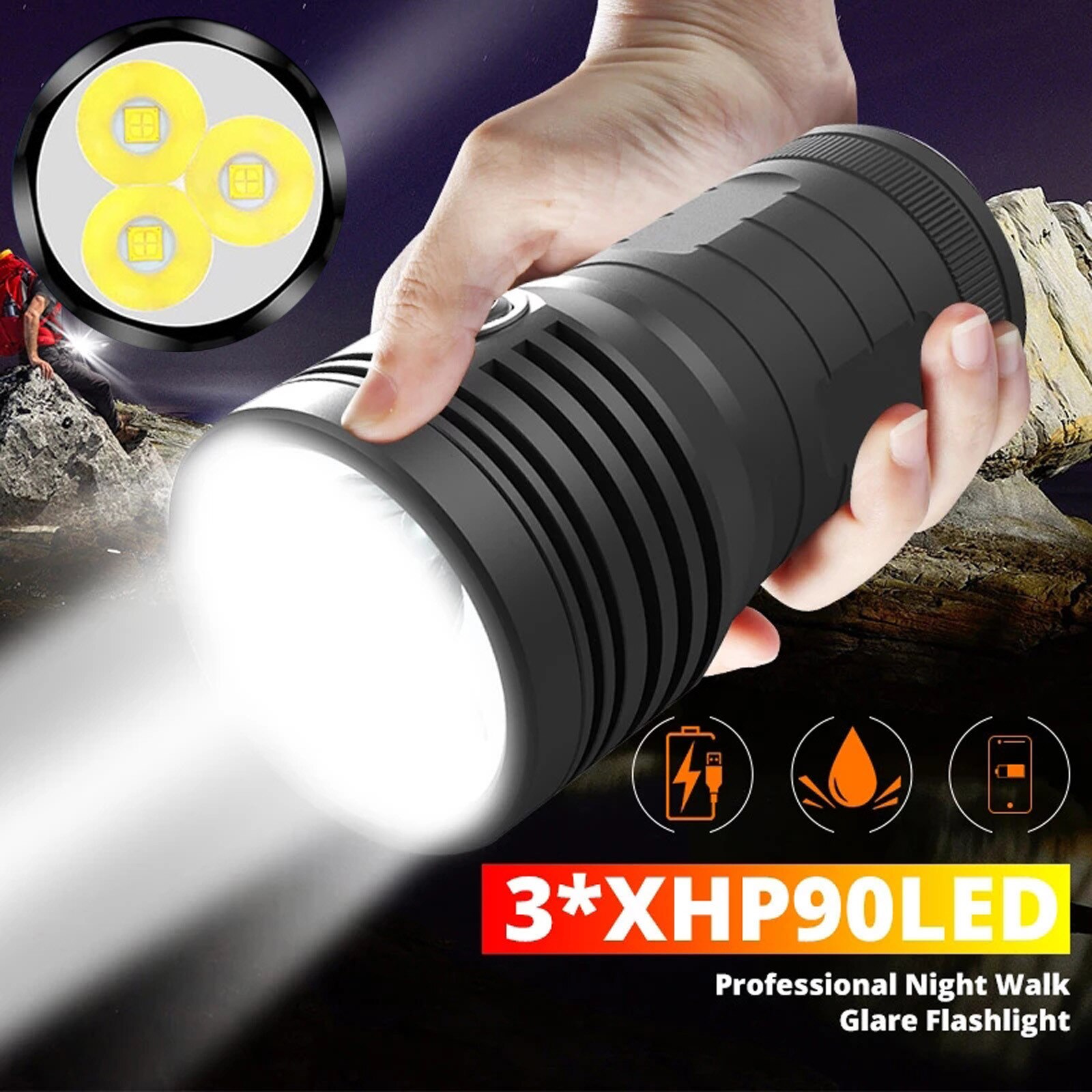 Powerful Led Flashlight Tactial Super Bright Type-... – Vicedeal