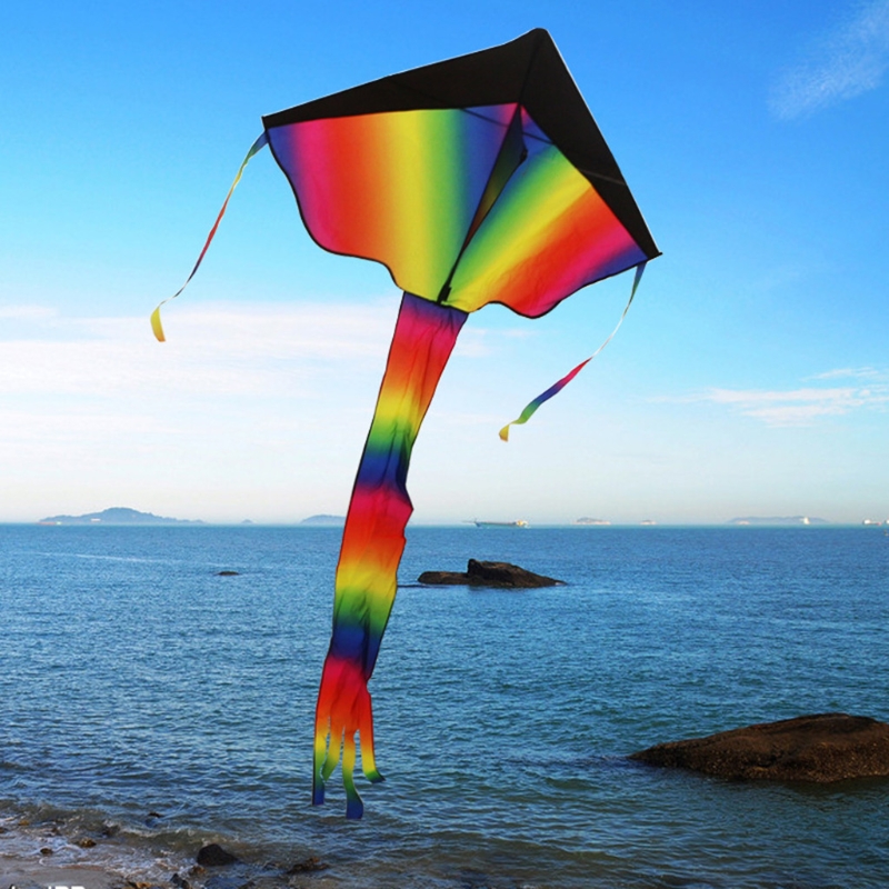 Large Rainbow Color Kite for Fun Assemble Kite wit... – Vicedeal