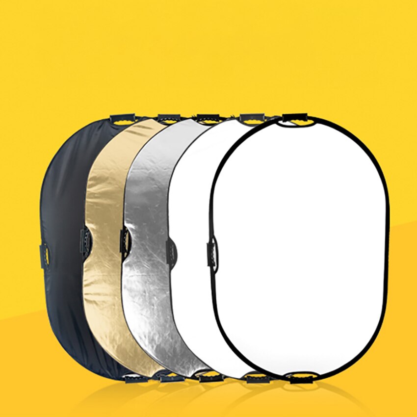 1Pc 80*120cm 5 In 1 Oval Photo Studio Reflector So... – Grandado