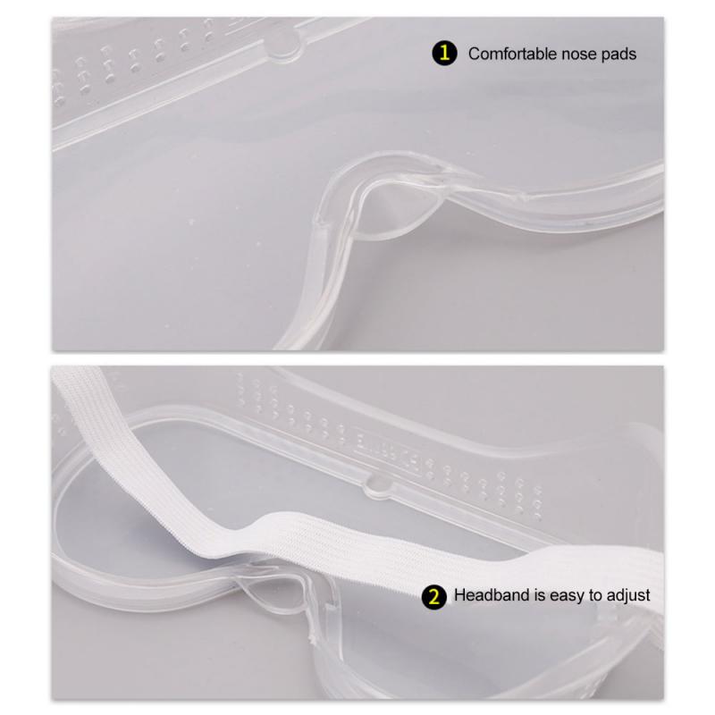 soft flat Transparent Safety Goggles Anti-splash D... – Grandado