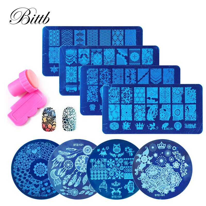 Bittb Nail Art Stamper Plates Flower Animal Patter... – Vicedeal