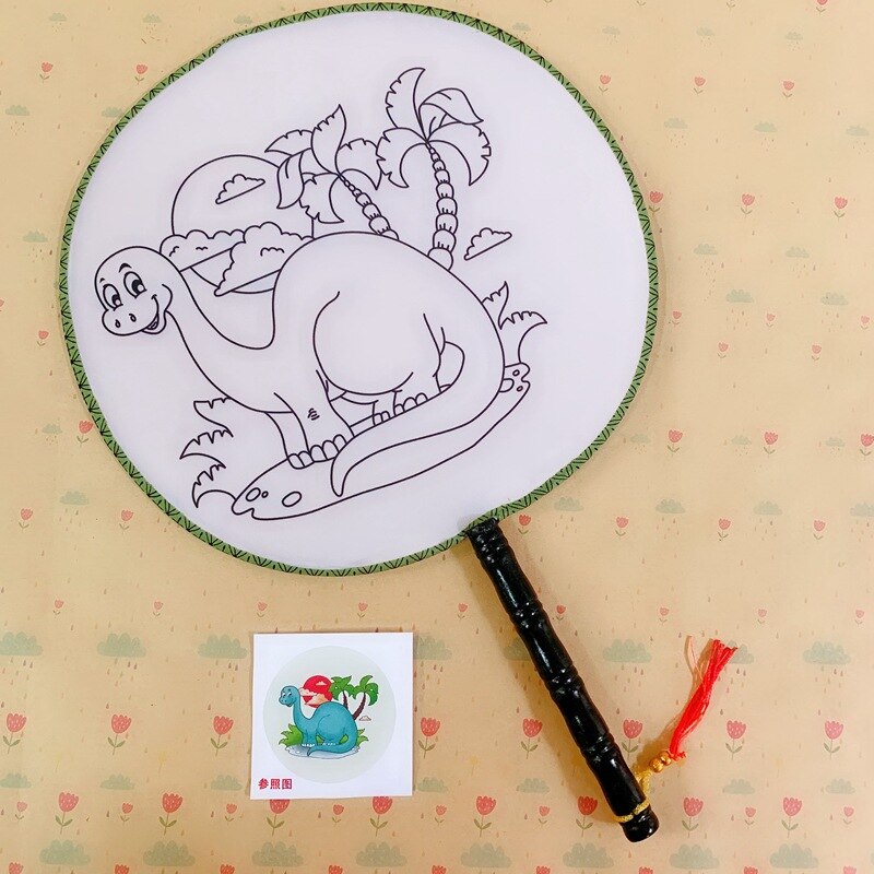 6 pattern Diy Drawing Round Fan Crafts Toys For Ch... – Grandado