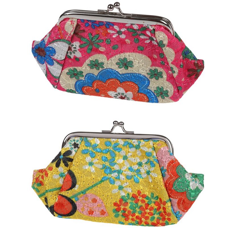 2Pcs Women Cute Wallet Keys Pouch Coin Purse - Yel... – Grandado