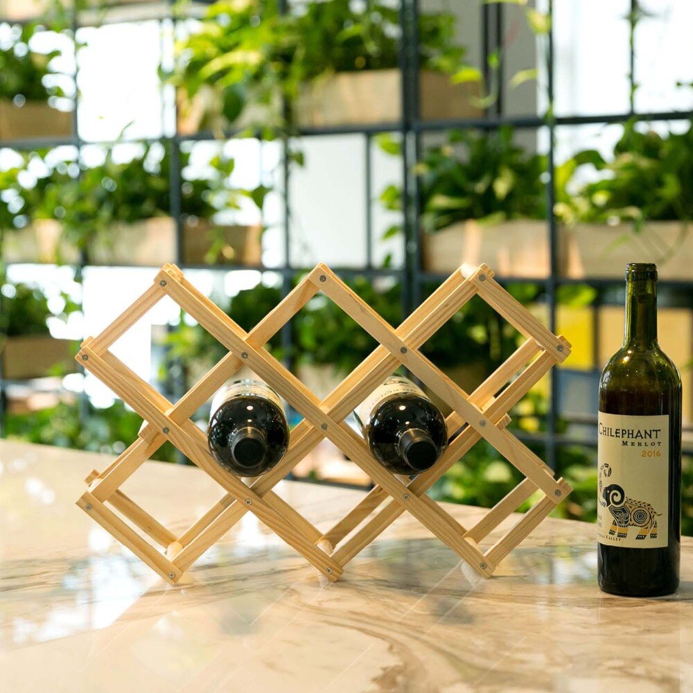 Wooden Red Wine Rack 8 Bottle Holder Mount Bar Dis... – Grandado