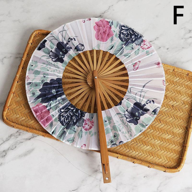 Japanese Sakura Flower Folding Hand Fan Round Circ... – Vicedeal