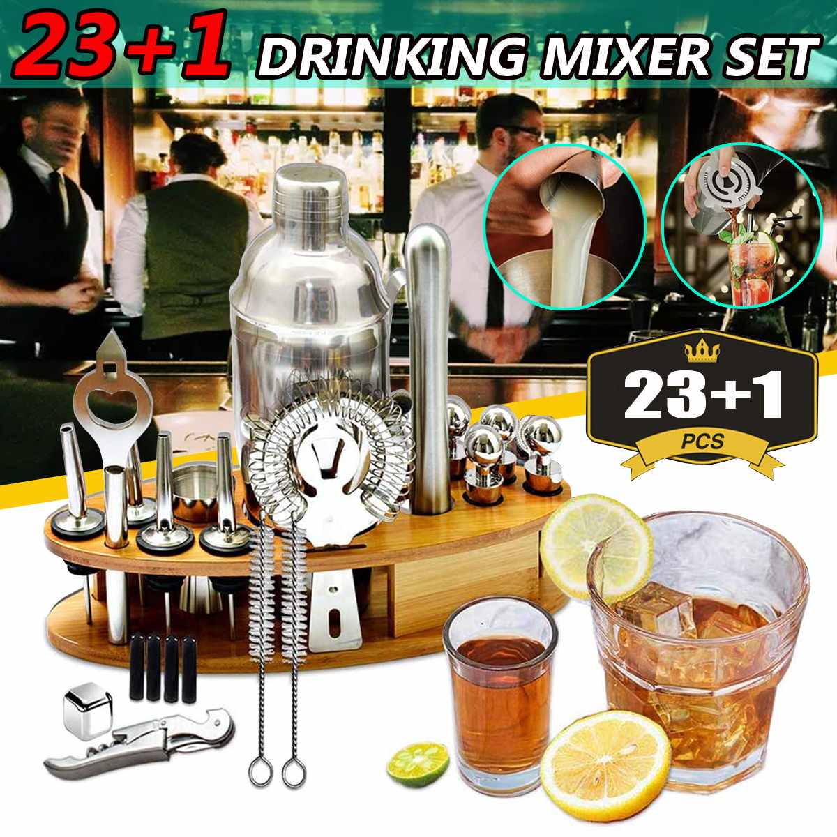 Bar Cocktail Shaker Bar Set Cocktail Maken Kit Met... – Grandado