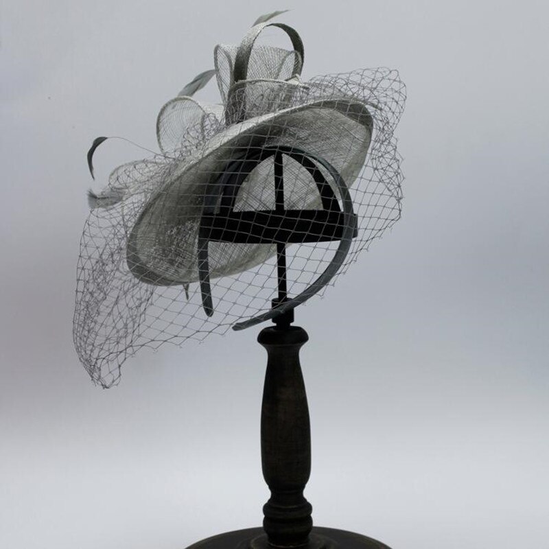 Women Fedoras Hat Royal Ascot Flower Veil Mesh Lad... – Grandado