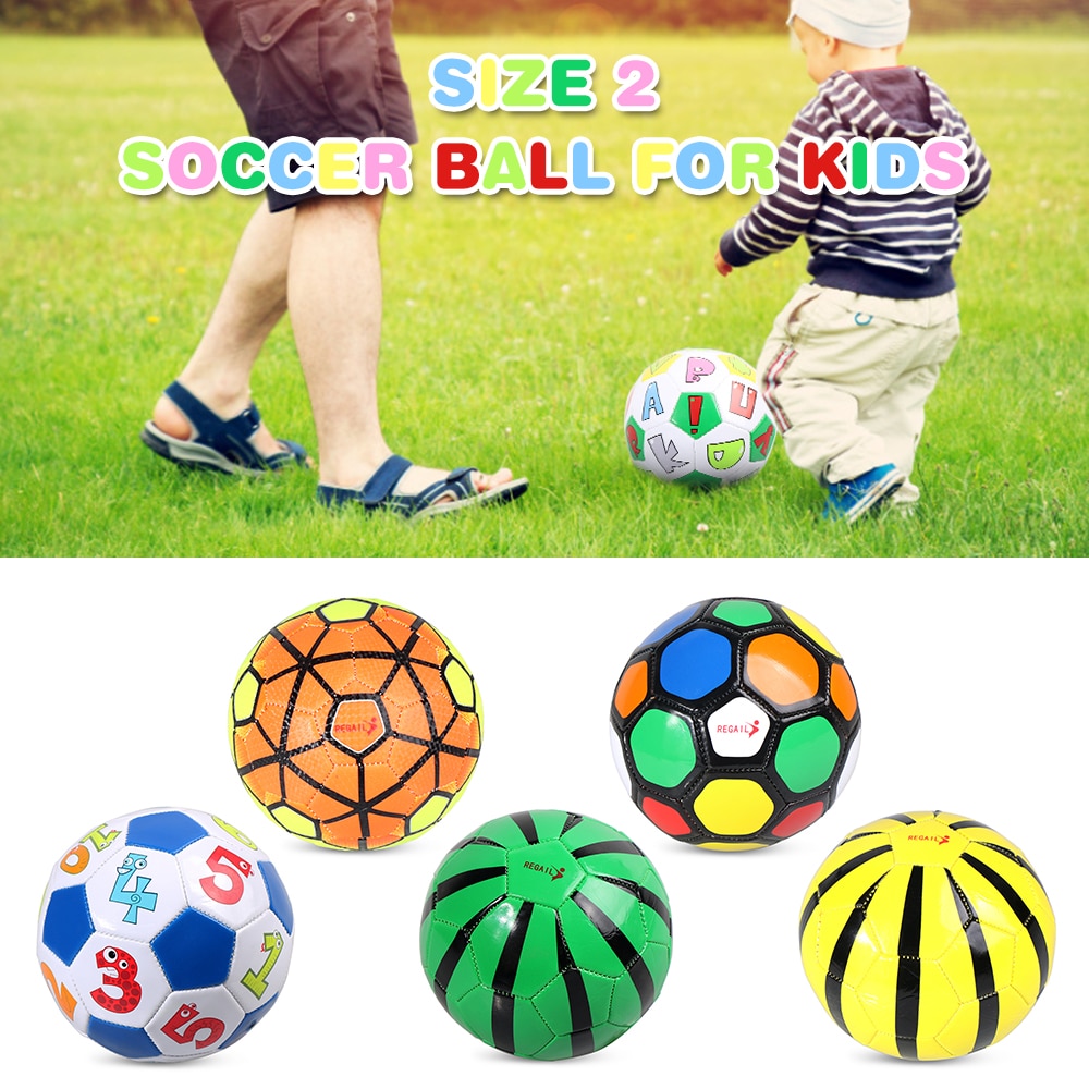 Size 2 Kids Soccer Ball Inflatable Soccer Training... – Grandado