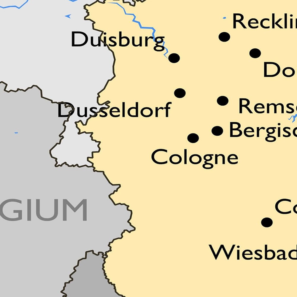 150*150 cm Political Map of The Germany Large Wall... – Grandado