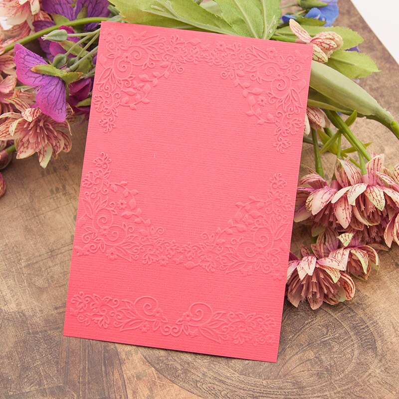Flowers Border Plastic Embossing folders Backgroun... – Grandado