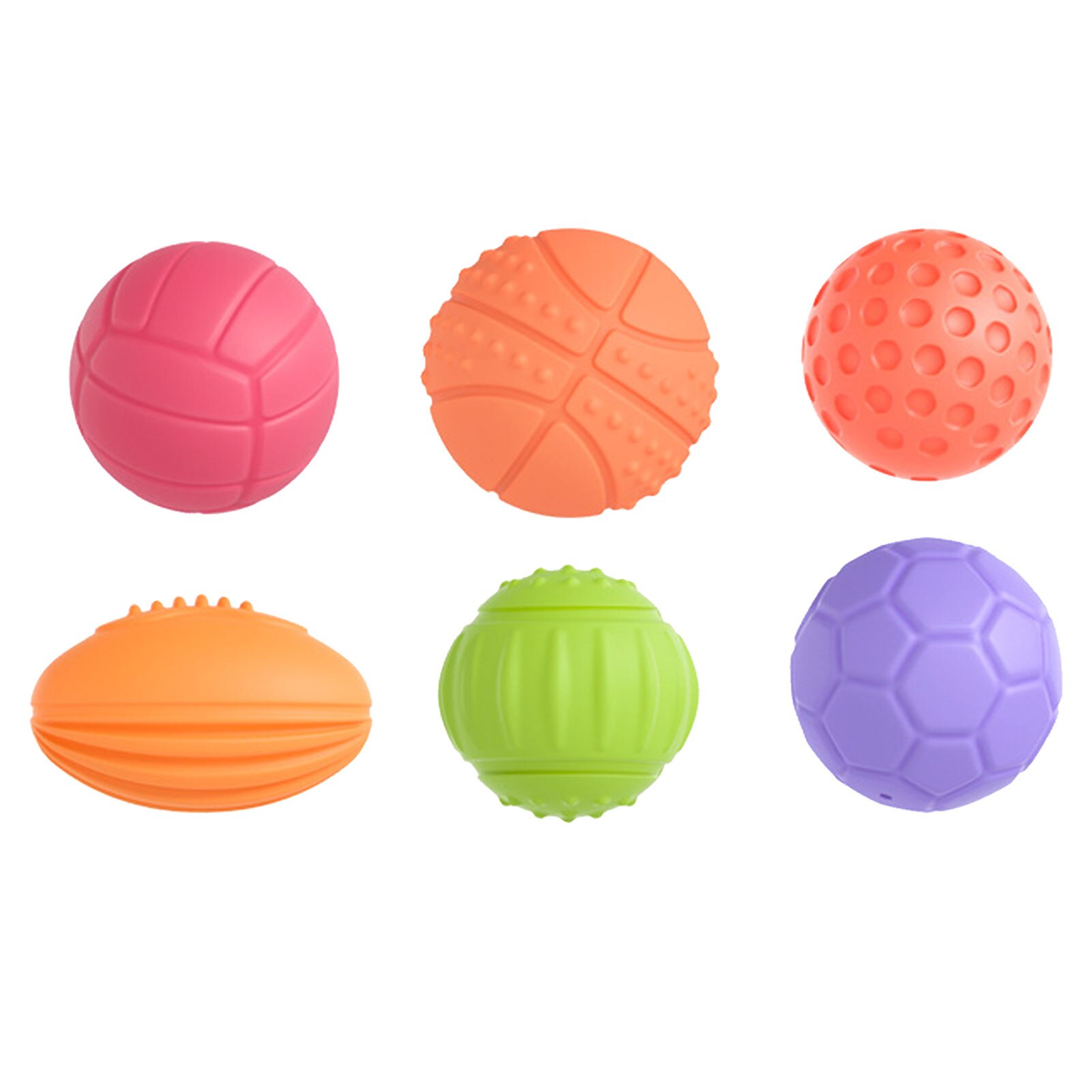 2 Stuks Structuur Multi Bal Set Zintuiglijke Grijp... – Vicedeal