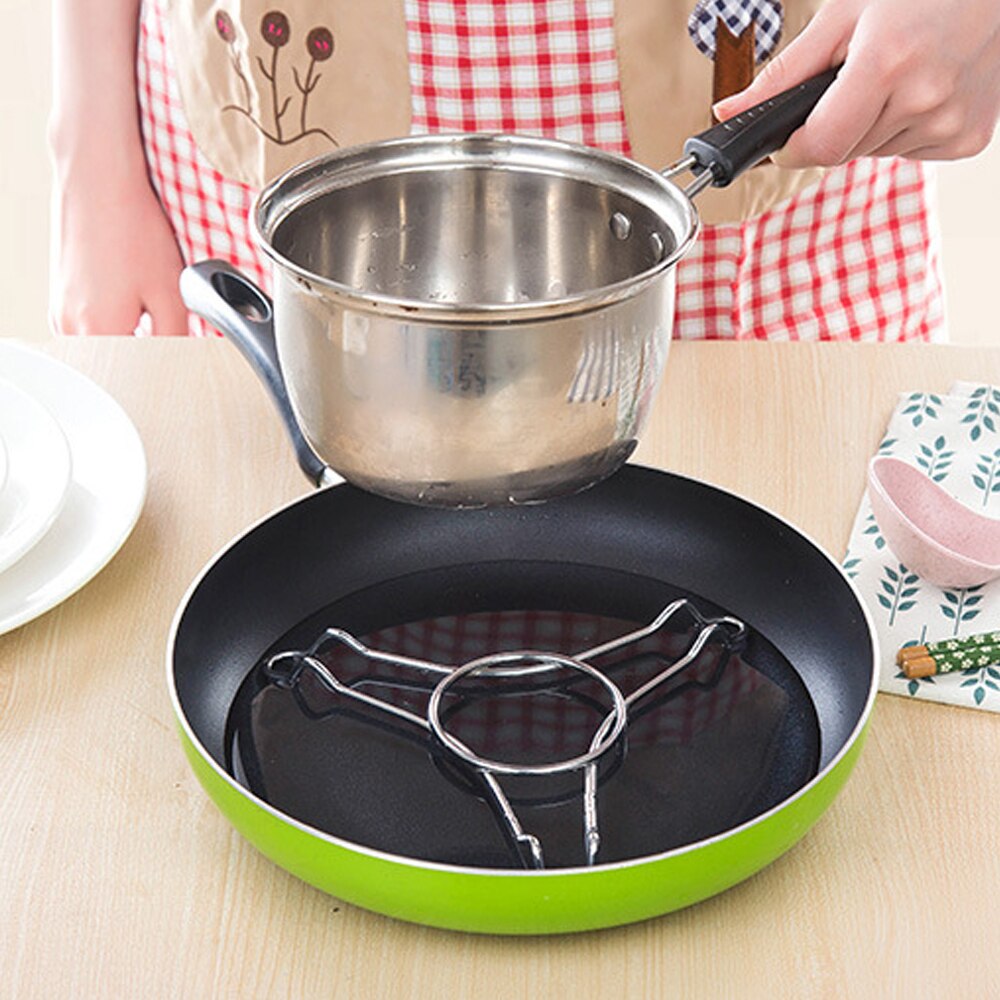 Køkken køkkengrej rustfrit stål dampstativ pot damper trekant anti ...