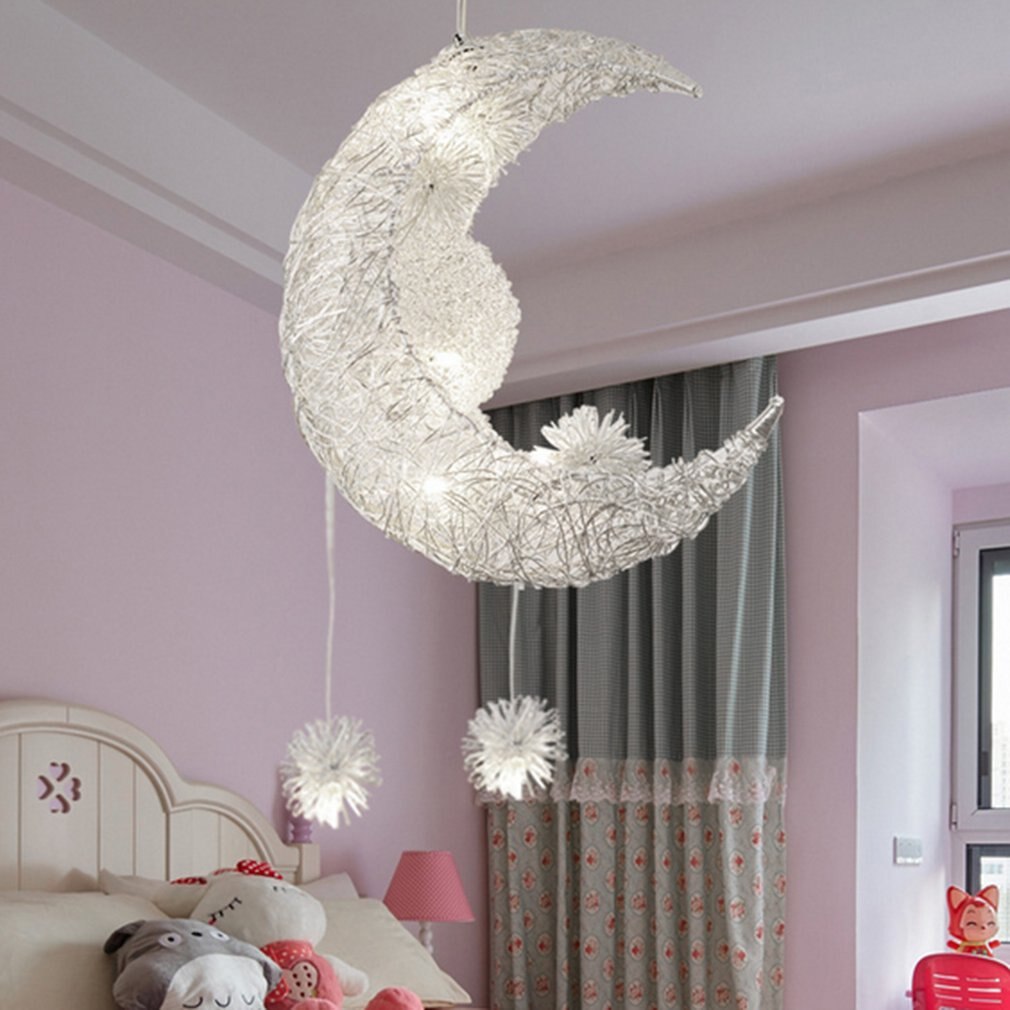 Moon Star Children Bedrooms Ceiling Lamp Chandelie... – Grandado