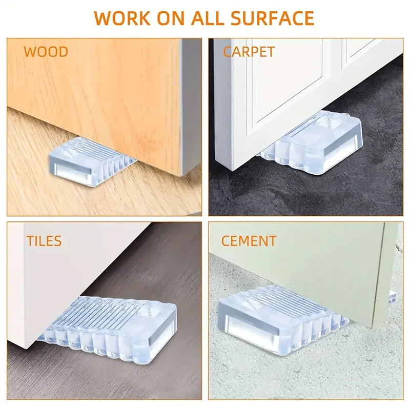 1pc Safety Silicone Door Stop Stoppers Block Wedge... – Vicedeal