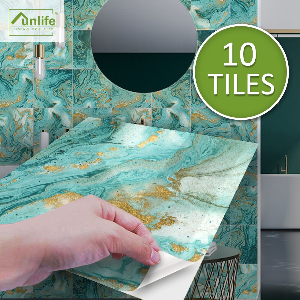 Funlife® Malachite Blue Agate Marble Wall Sticker ... – Grandado