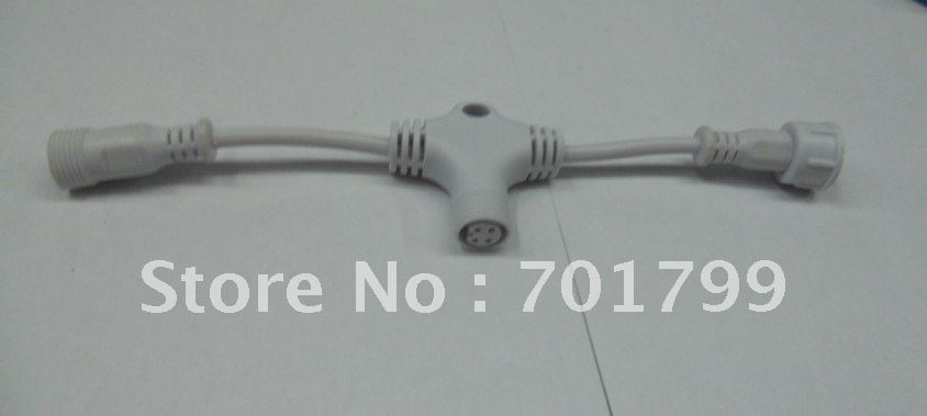 4core T type waterproof splitter;white color;the m... – Grandado