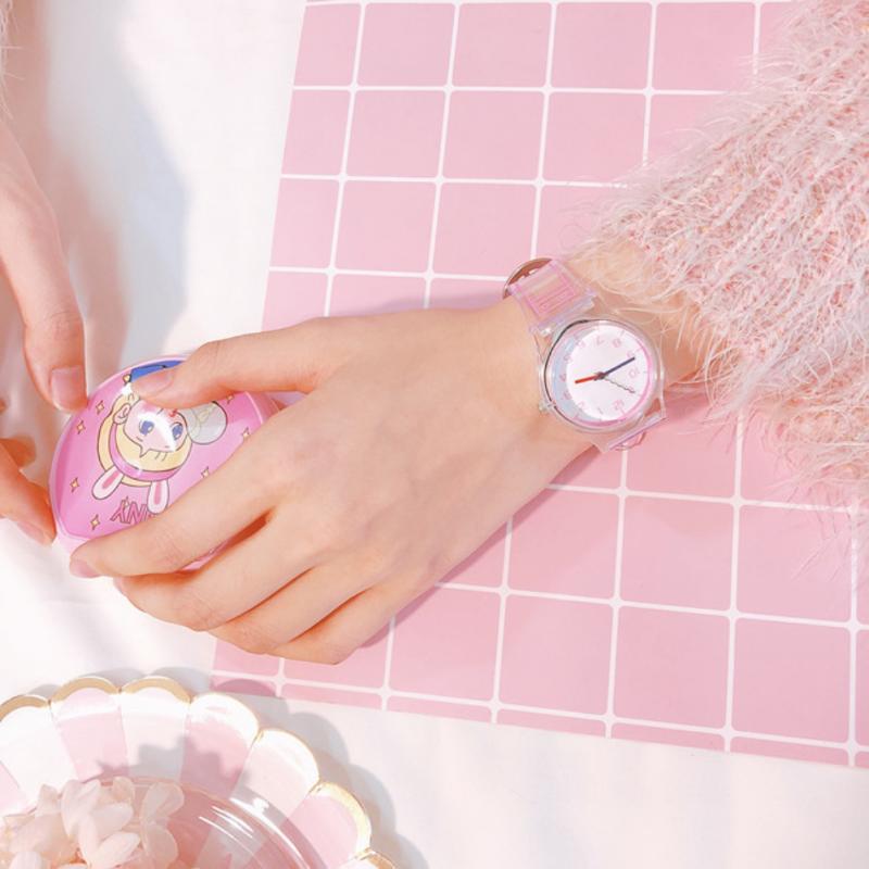 Simple Transparent Watch Children's Casual Round D... – Grandado