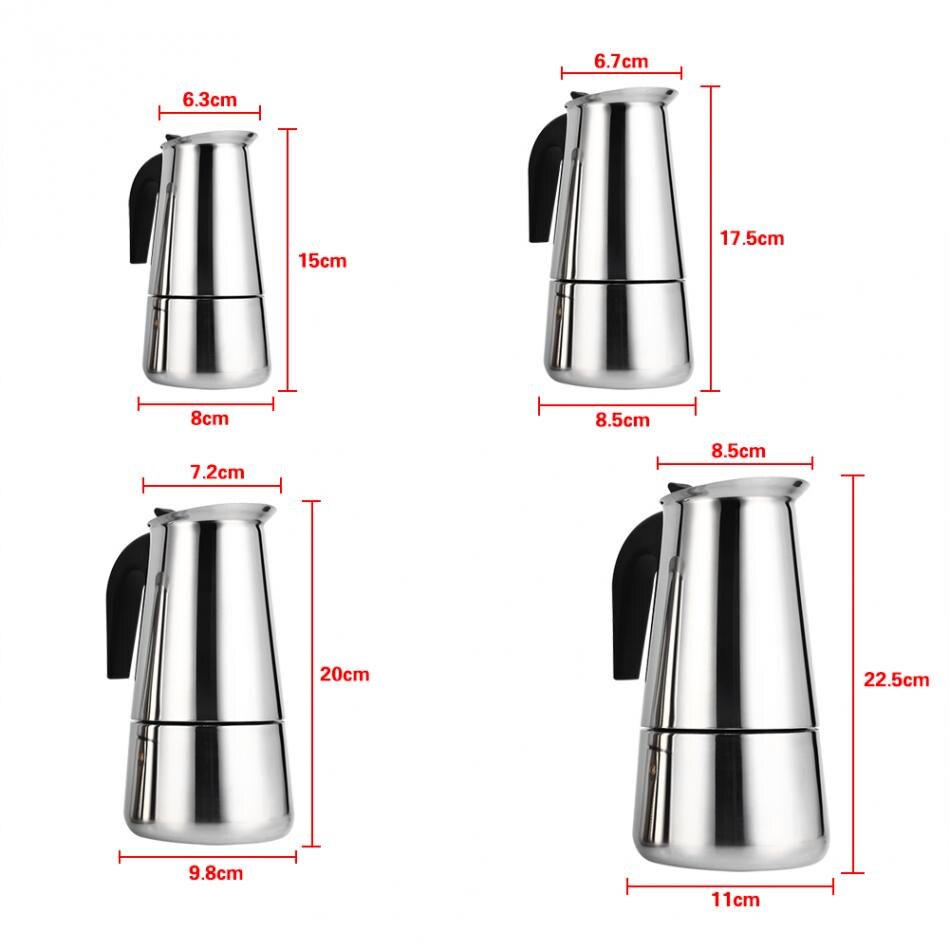Stainless Steel Moka Coffee Maker Pot Mocha Espres... – Vicedeal