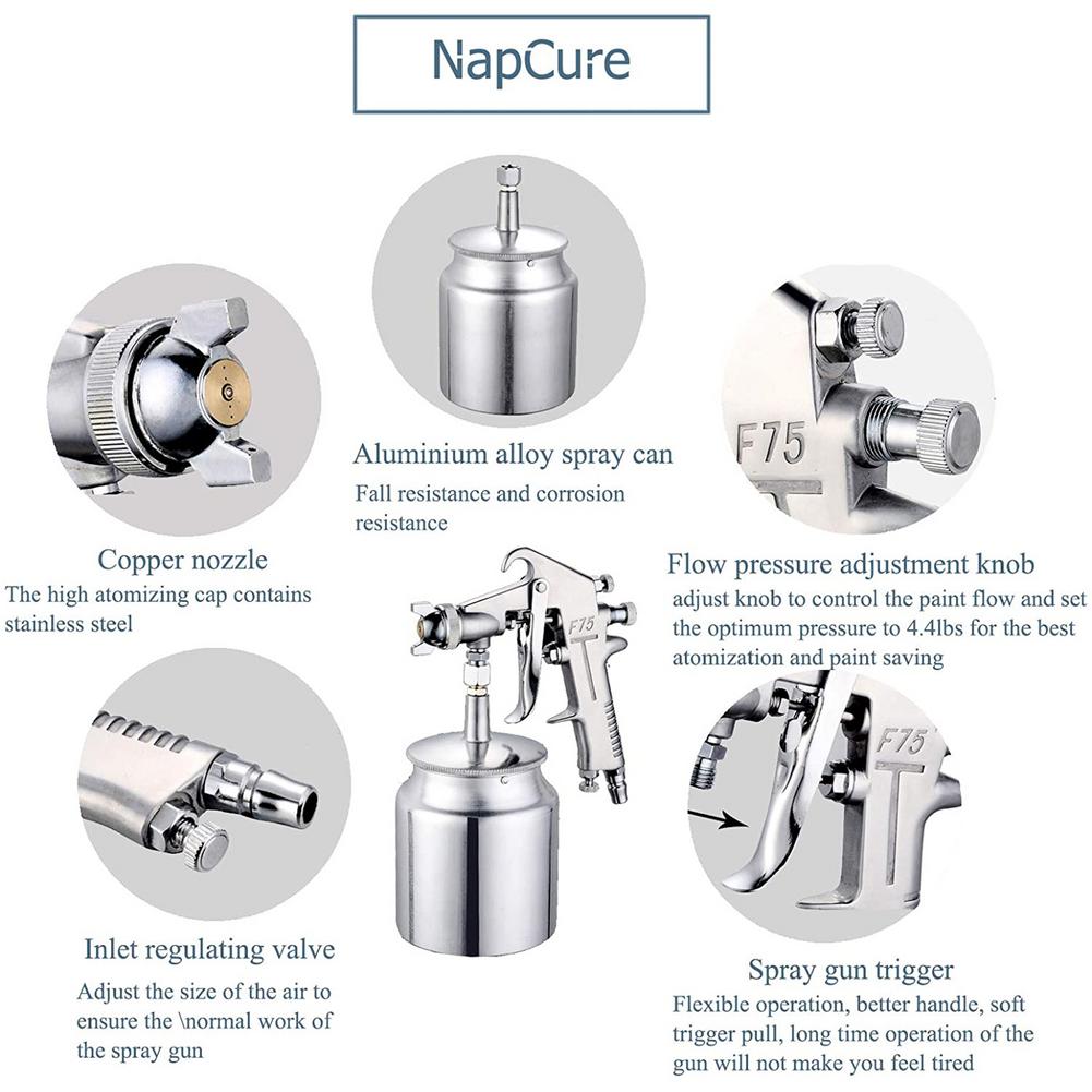 Silver Paint Sprayer HVLP Spray Paint Machine With... – Grandado