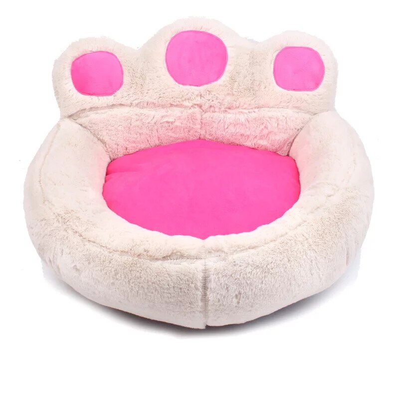 Cute Bear Paw Pet Dog Cat Bed Soft Velvet Sofa Sha... – Vicedeal